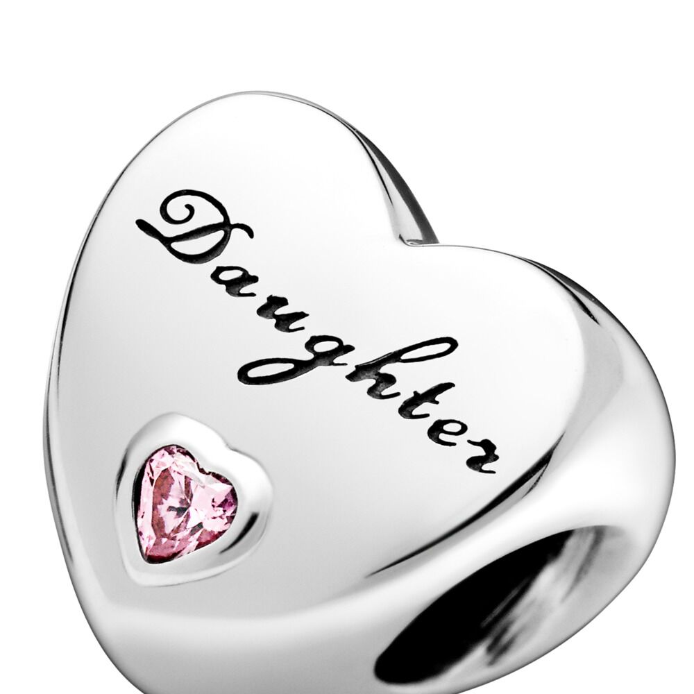 Daughter Heart Charm | Sterling silver | Pandora Canada