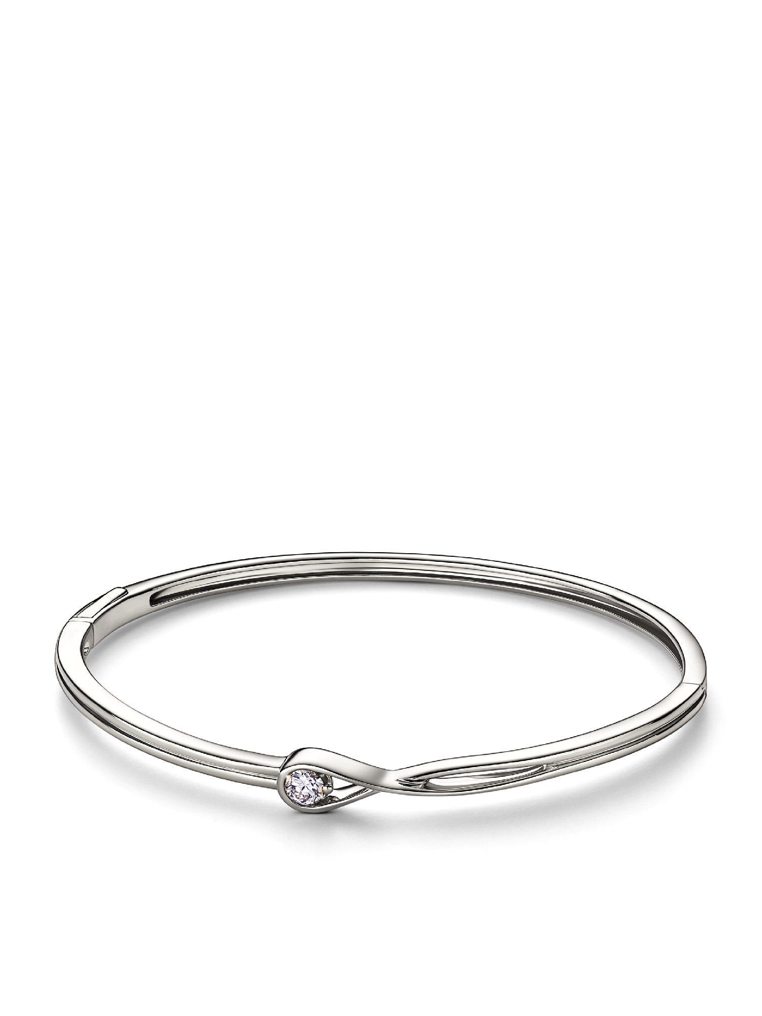 Pandora Infinite Lab-Grown Diamond Bangle | White gold | Pandora Canada