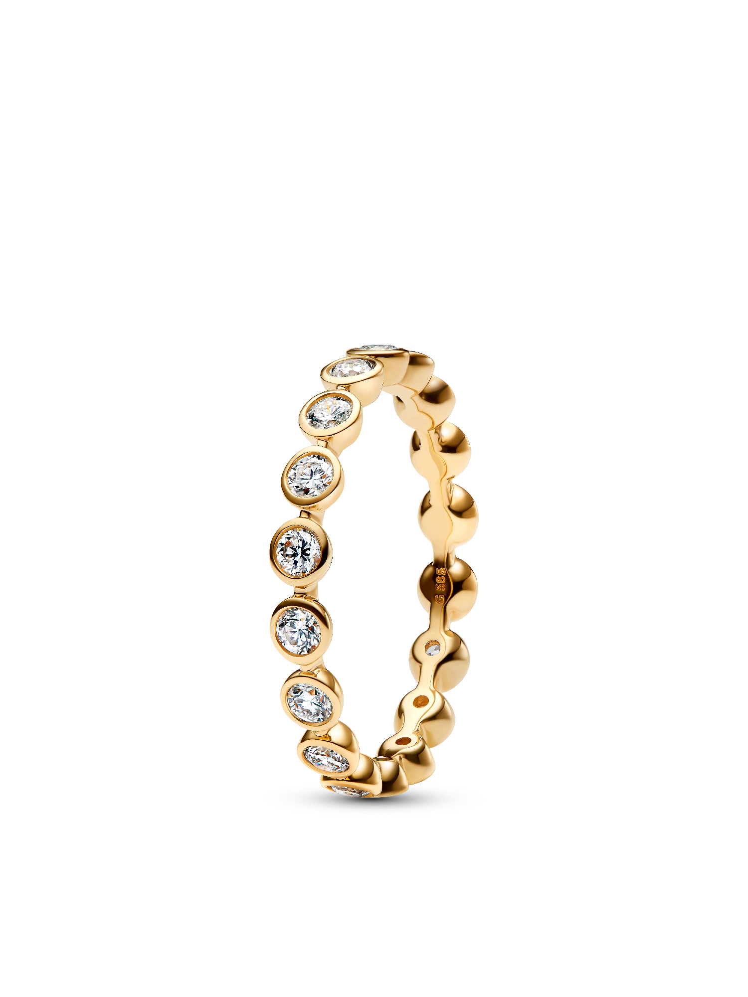 Bague éternité avec diamants créés en laboratoire en serti clos Pandora ...